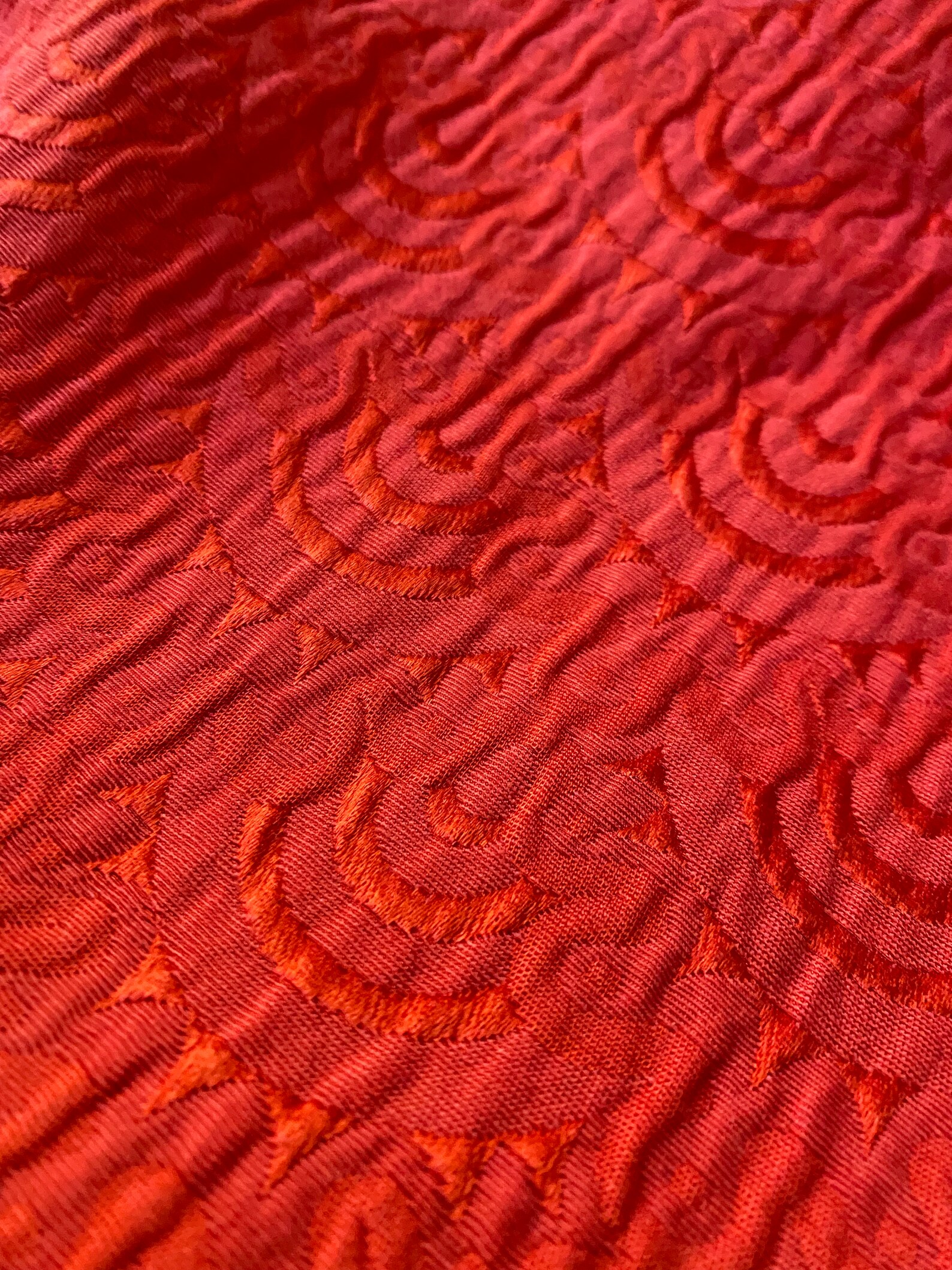 Scarlet Jacquard Fabric Italian Fabric by Yard Price is for - Etsy