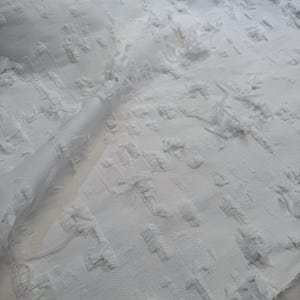 White Ripped Cotton/polyester Fabric - Luxury Italian Designer Fabric ...