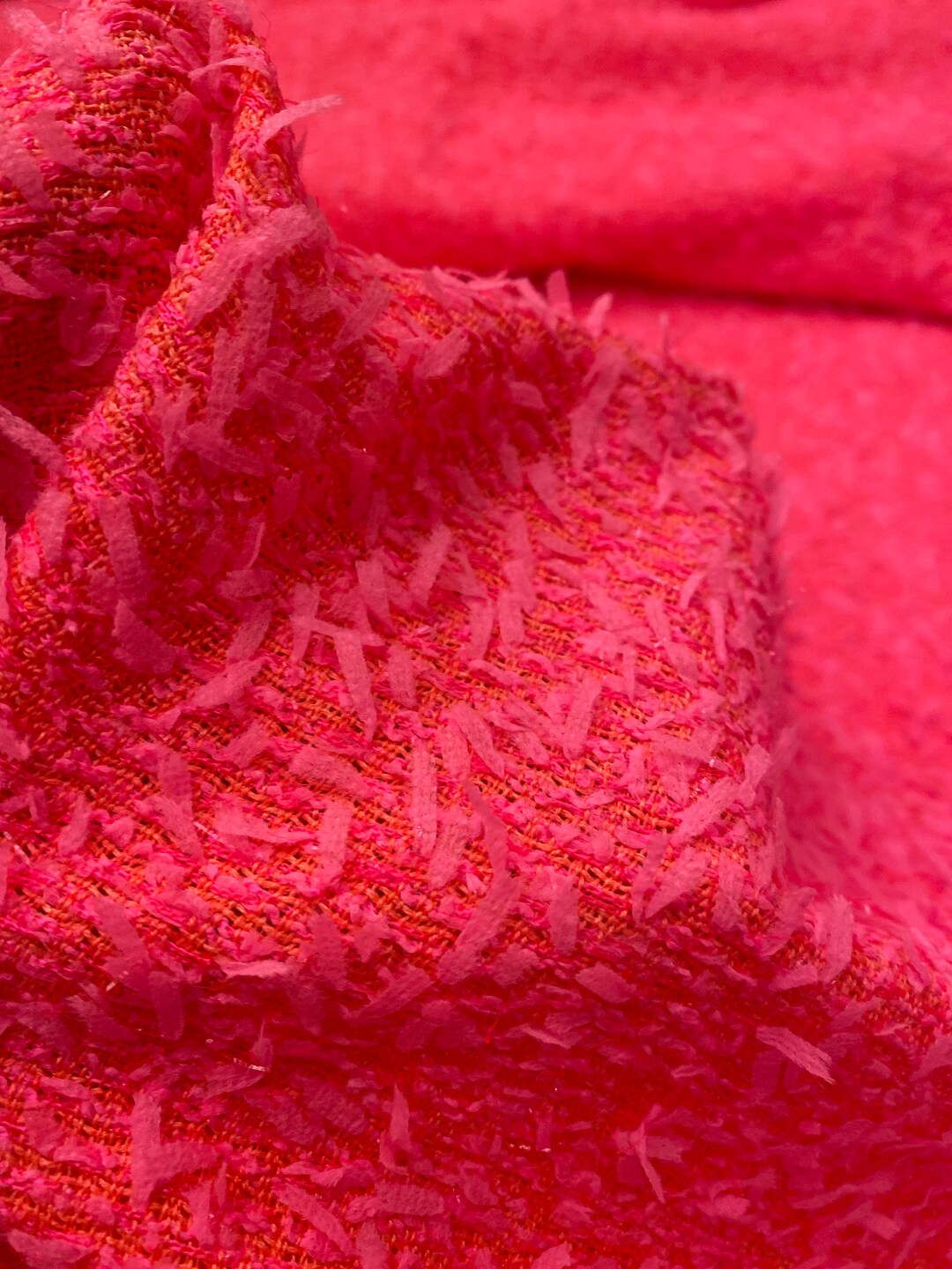 Couture Neon Tweed Fabric, Italian Fabric by Yard. - Etsy