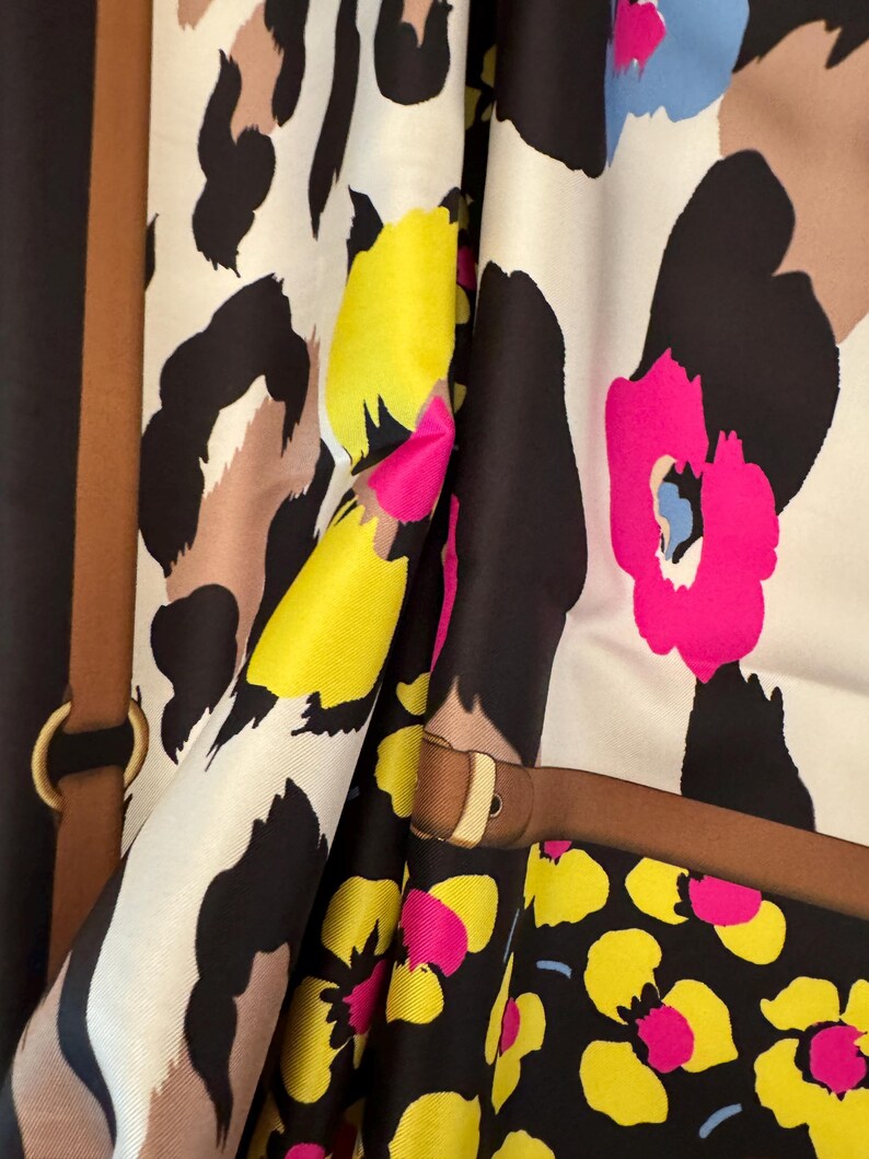 Silk Twill Large Scarf Panel, Designer Fabric, Luxury Italian Fabrics ...
