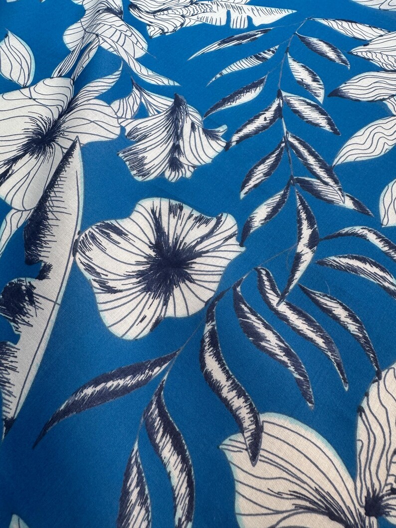Cotton Silk Floral Batiste, Luxury Italian Designer Fabrics. - Etsy UK