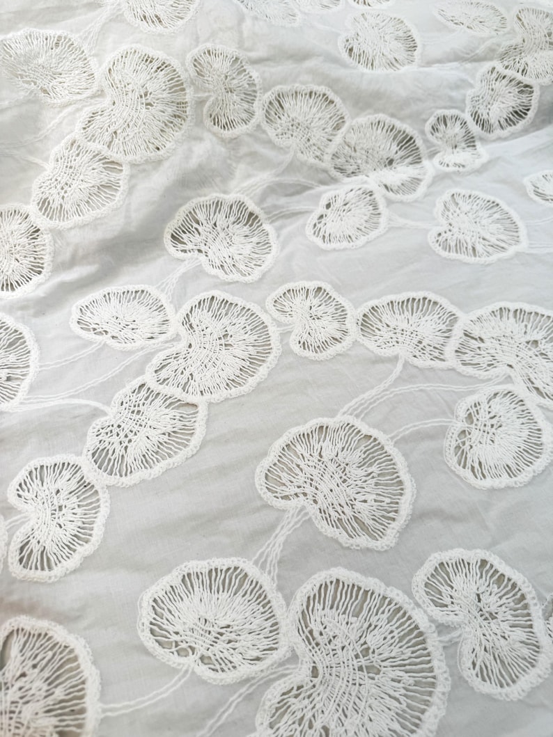 Embroidered Cotton Batiste Fabric: Italian Designer Luxury, Black/white ...