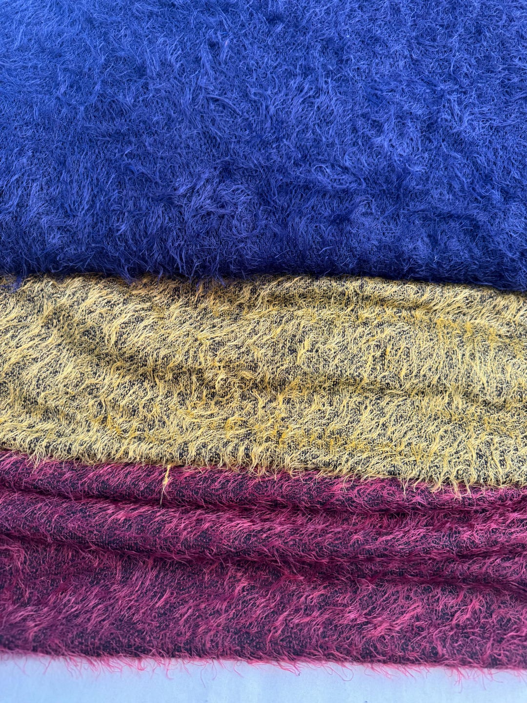 Silky Smooth Fuzzy Jersey Fabric in Three Colors, Luxury Italian ...