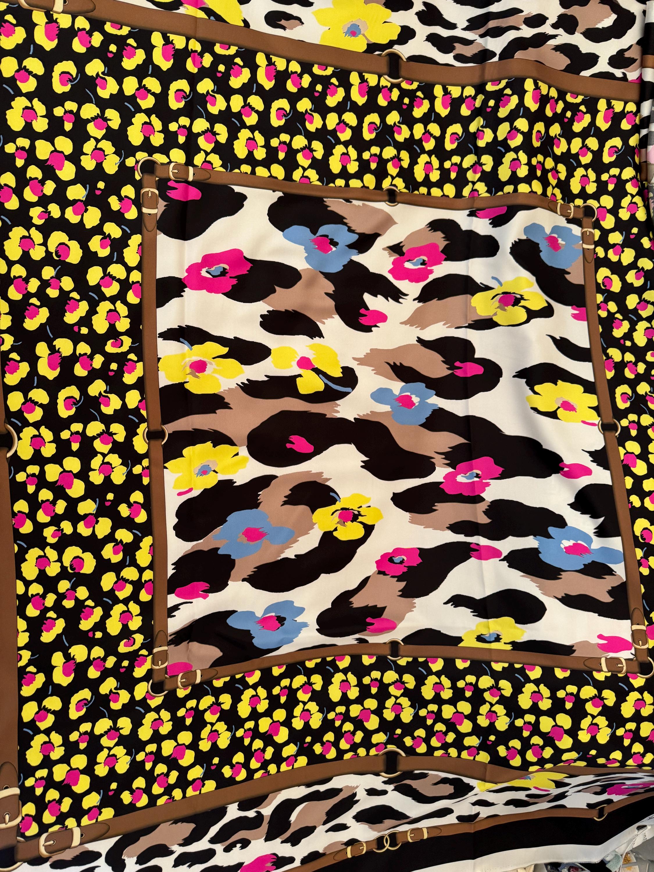 Silk Twill Large Scarf Panel, Designer Fabric, Luxury Italian Fabrics ...