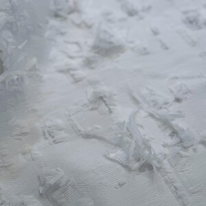 White Ripped Cotton/polyester Fabric - Luxury Italian Designer Fabric ...