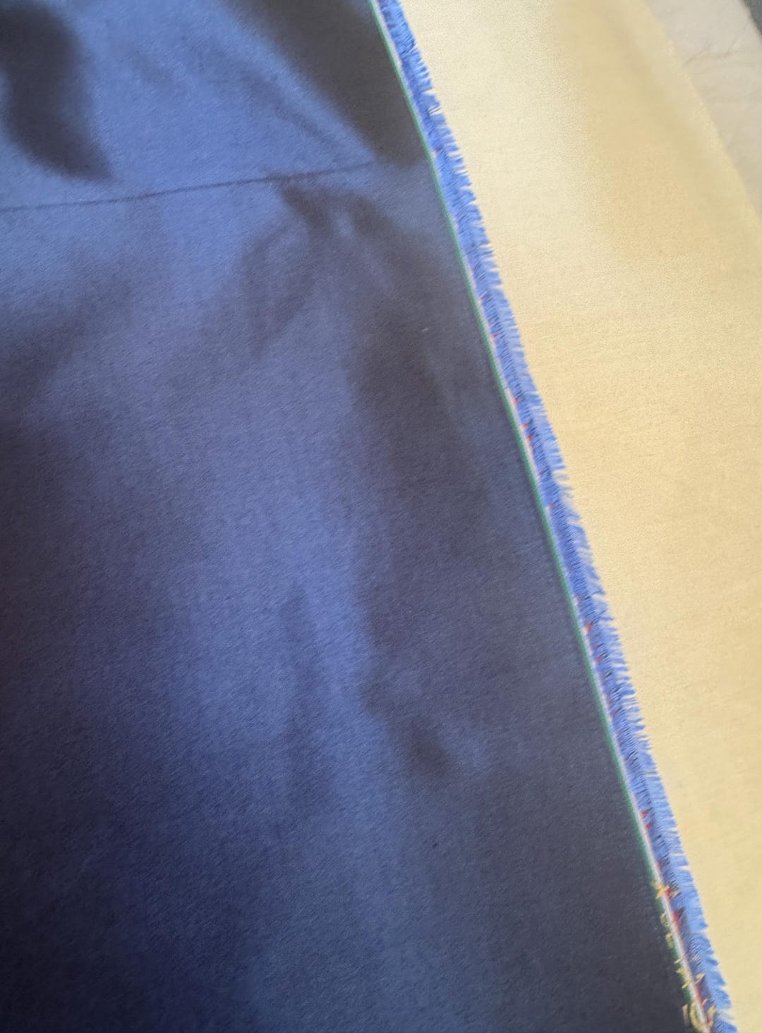 Silk Taffeta in Dark Blue, Luxury Italian Fabrics by Yard. - Etsy