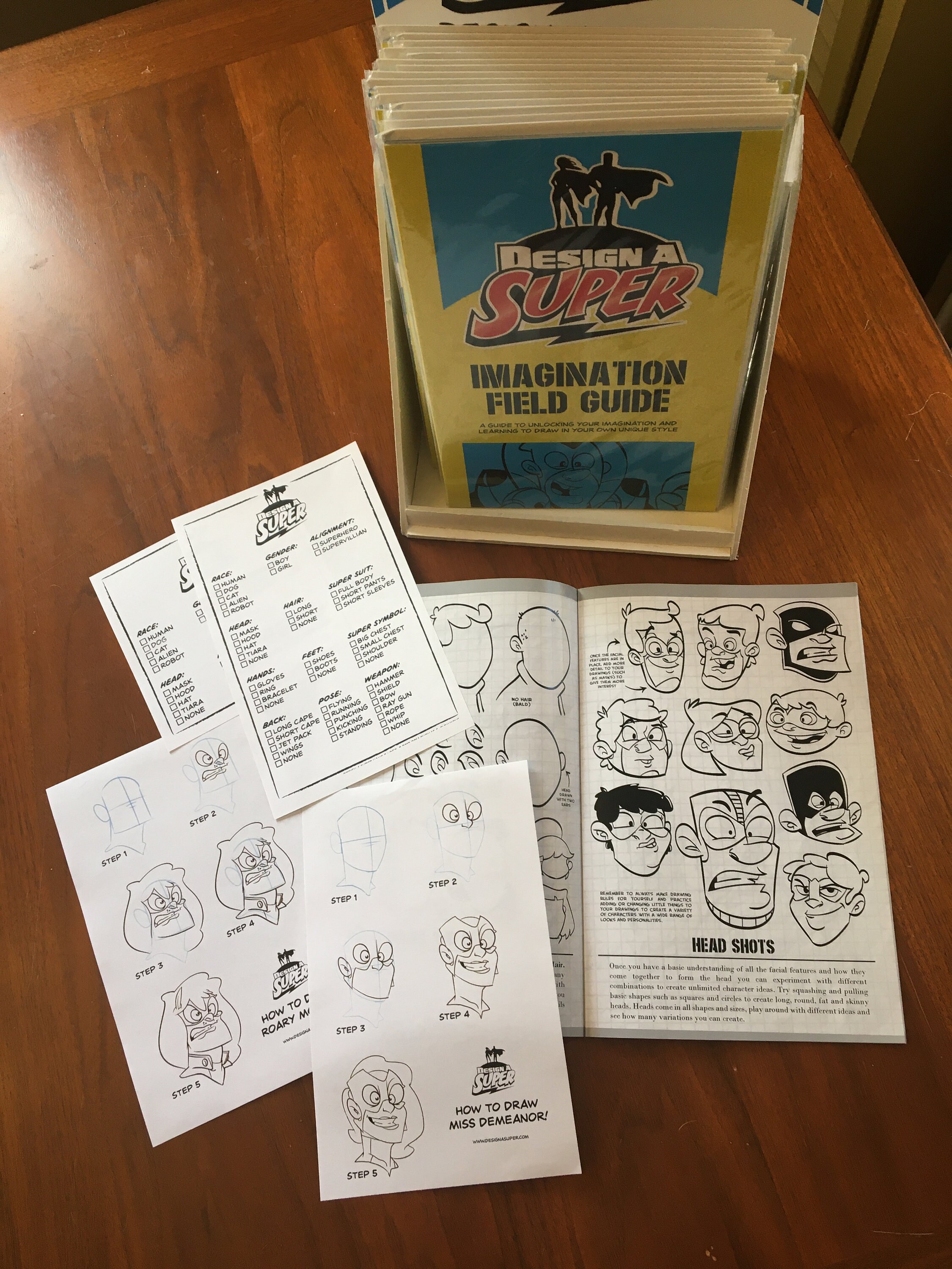 Design-a-super Imagination Field Guide – Drawing Book & Hair Reference ...