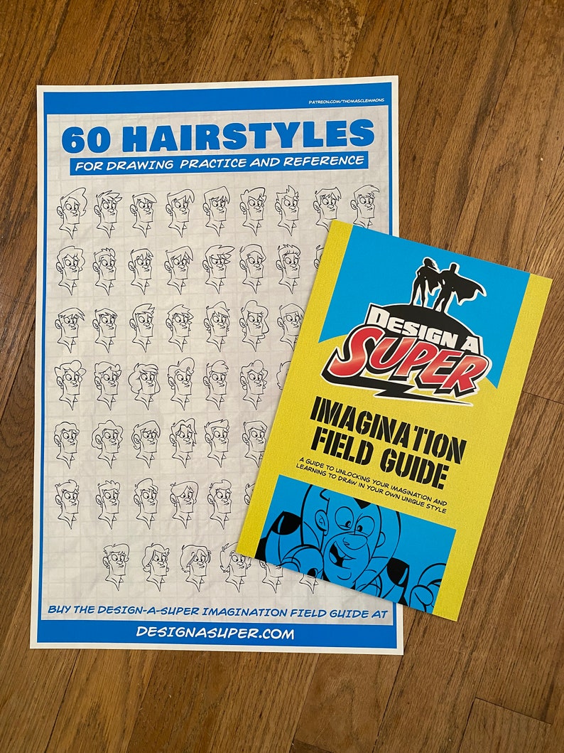 Design-a-super Imagination Field Guide – Drawing Book & Hair Reference ...