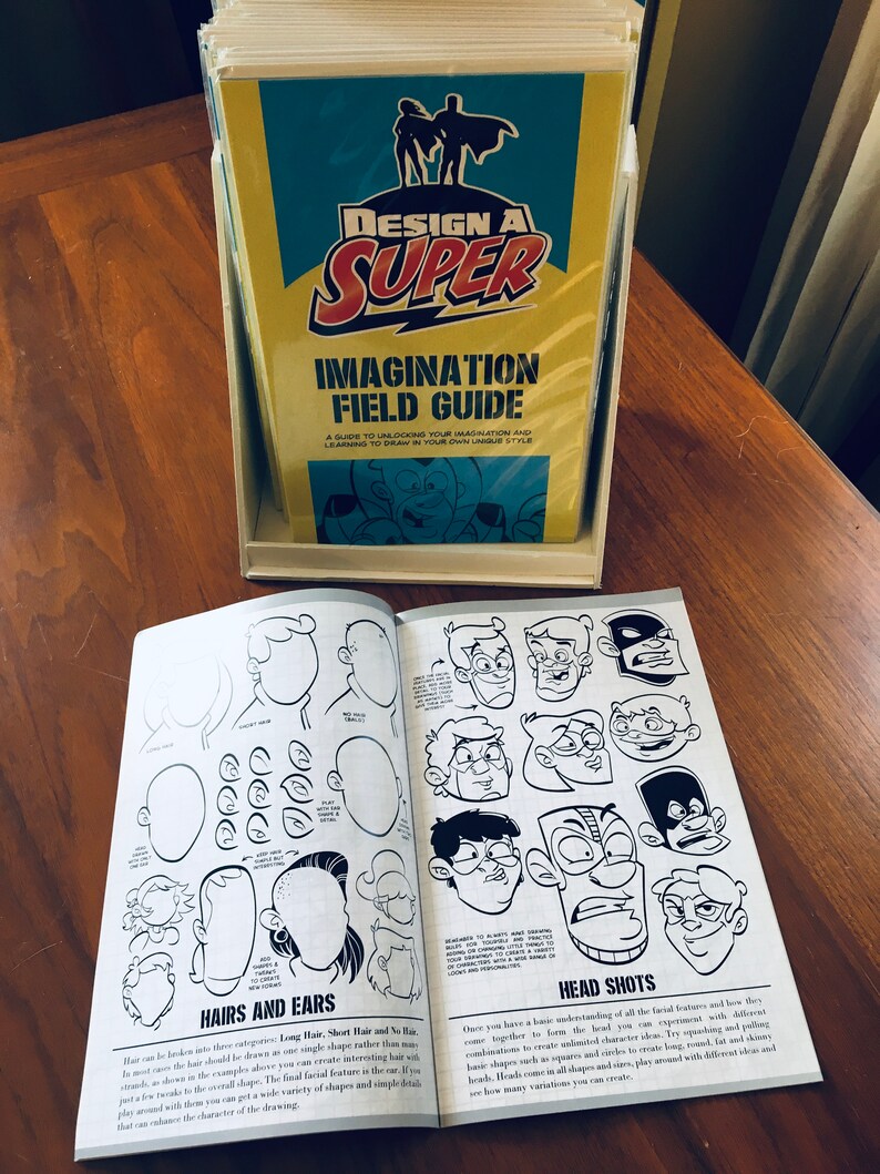 Design-a-super Imagination Field Guide – Drawing Book & Hair Reference ...