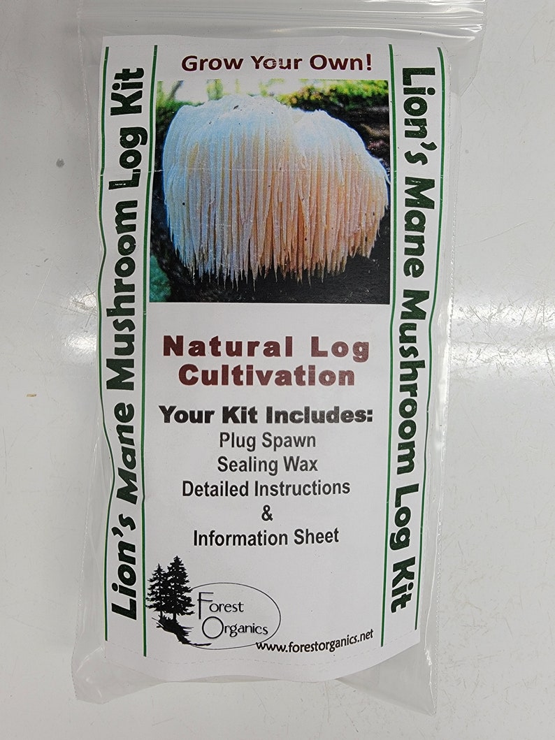 Lion's Mane Mushroom Growing Log Kit Grows for Years - Etsy