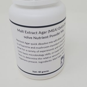 Forest Organics Malt Extract Agar (MEA) Quick Dissolve Nutrient Powder ...