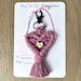 Macrame Conversation Heart Bag Charm Keychain | Purse Charm | Heart ...