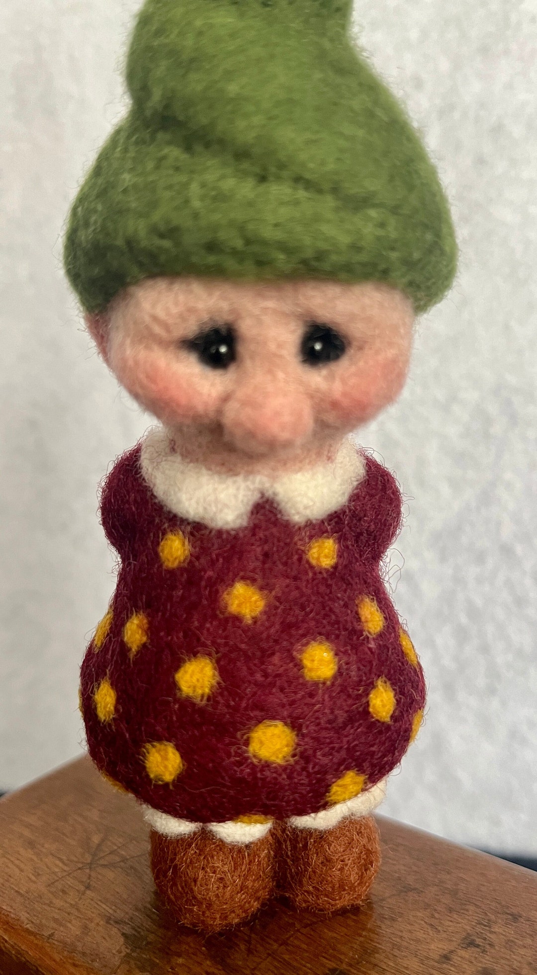 Troll Doll Soft Sculpture Felt Figurine Gnome Doll Handmade - Etsy