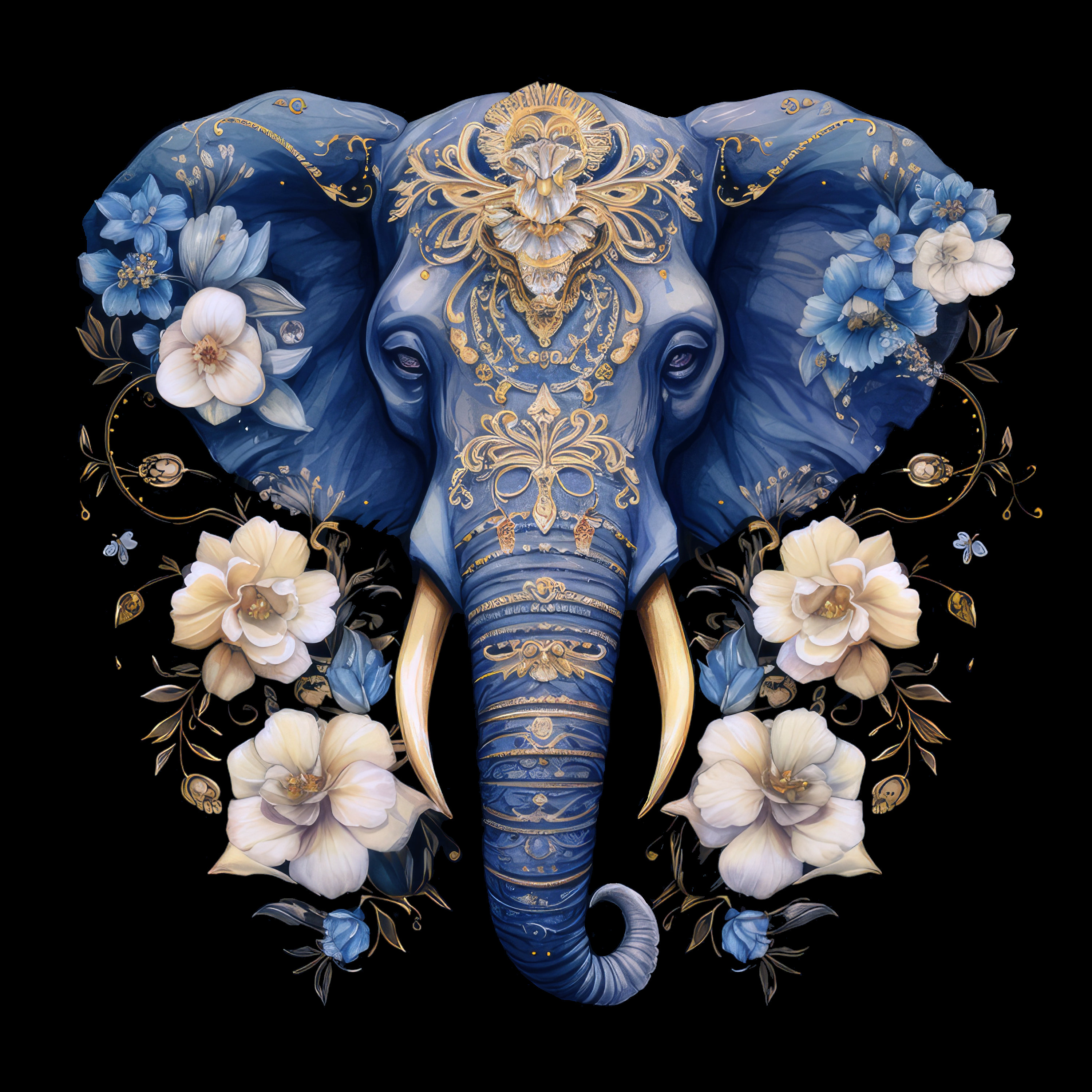 Blue Elephant Png - Etsy