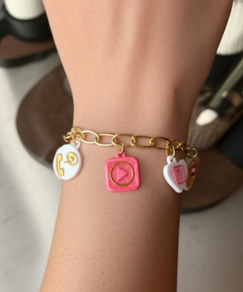 Smart Charm Bracelet With NFC Phone Tap Feature - Etsy