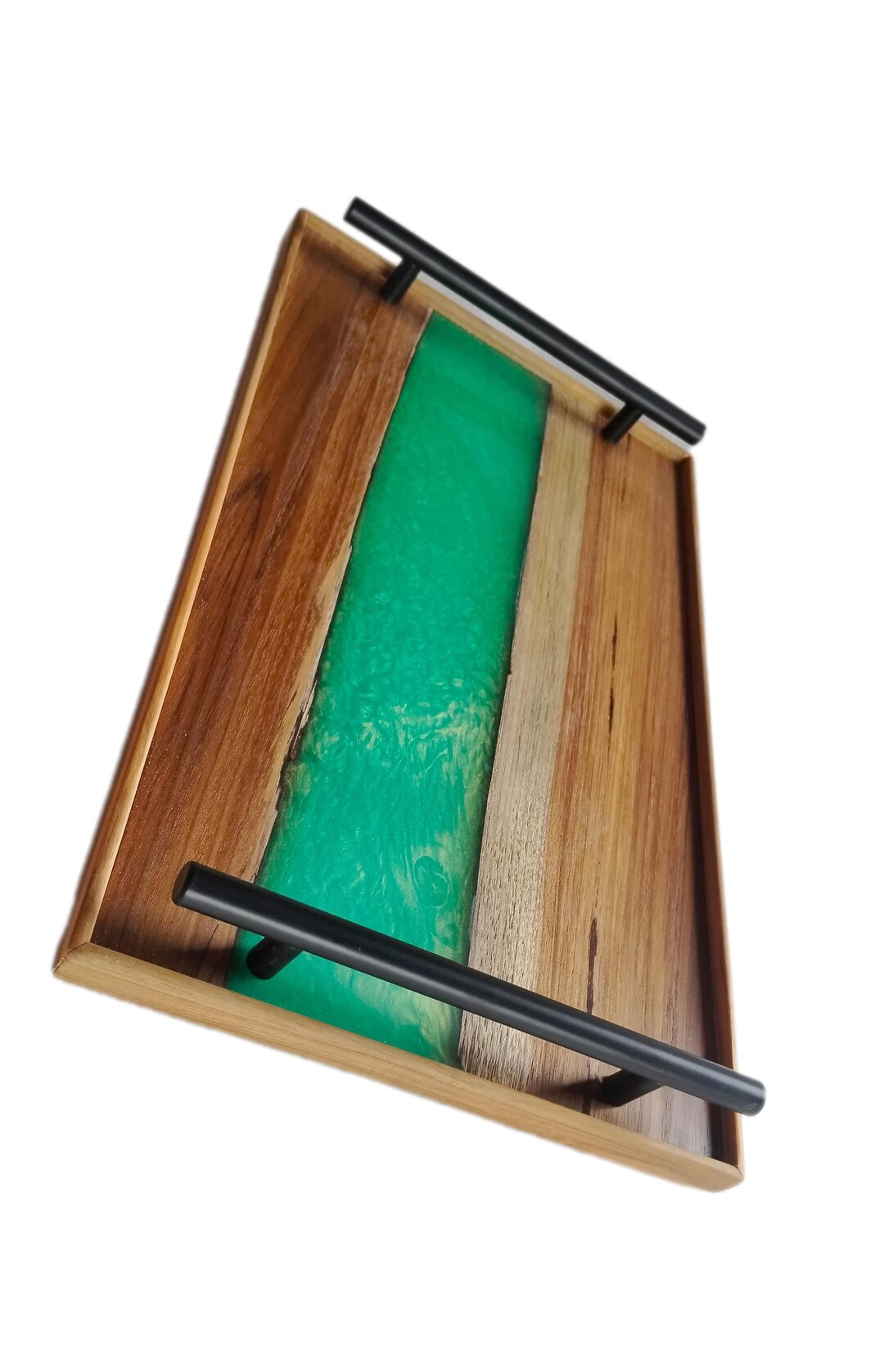 Handmade Teakwood & Epoxy Serving Tray – 9x15 Inches | Personalized ...