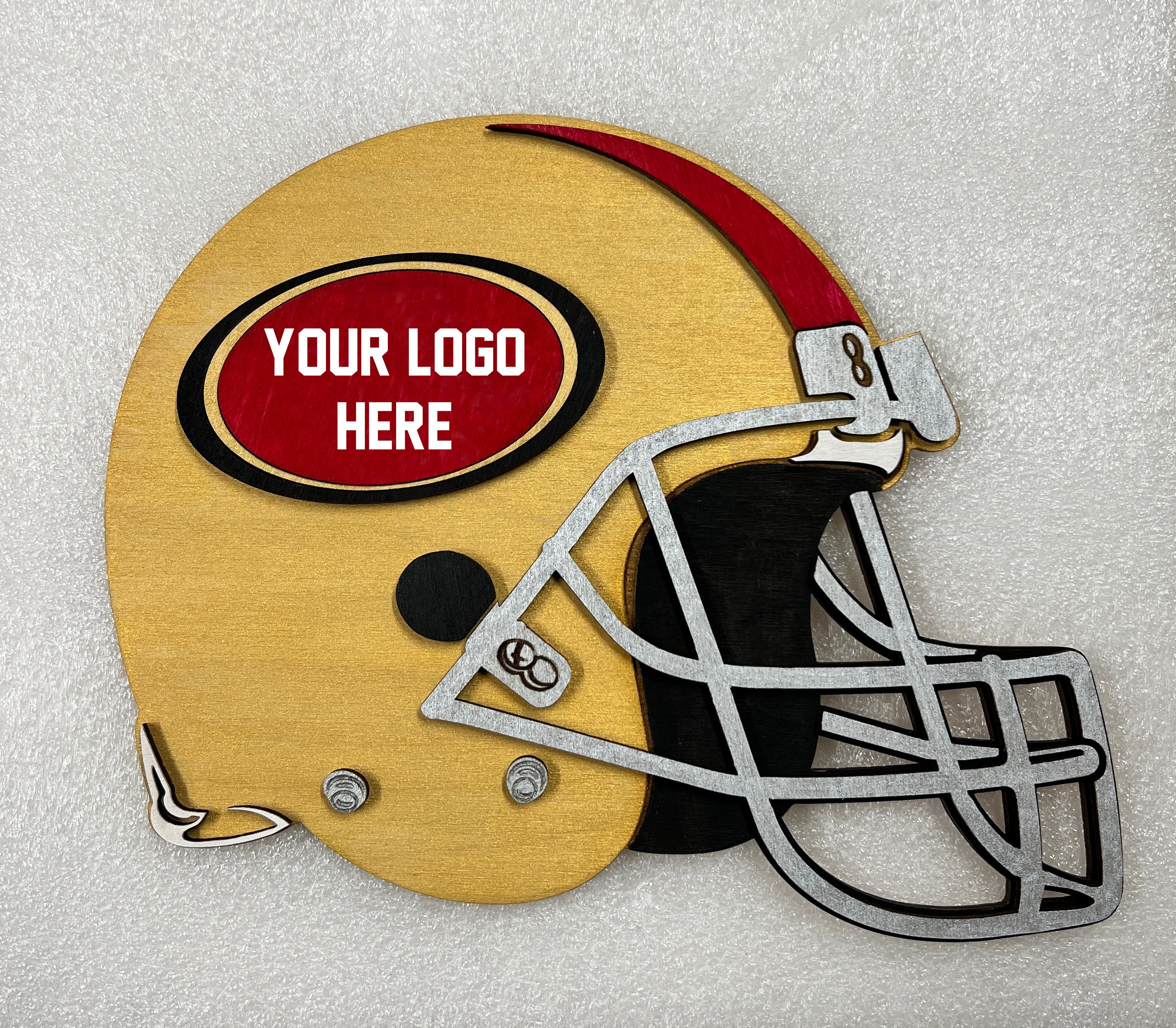 DIGITAL FILE for Custom Designed 3D Layered Laser Cut Football Helmet ...