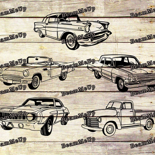 Classic Car Box Svg - Etsy