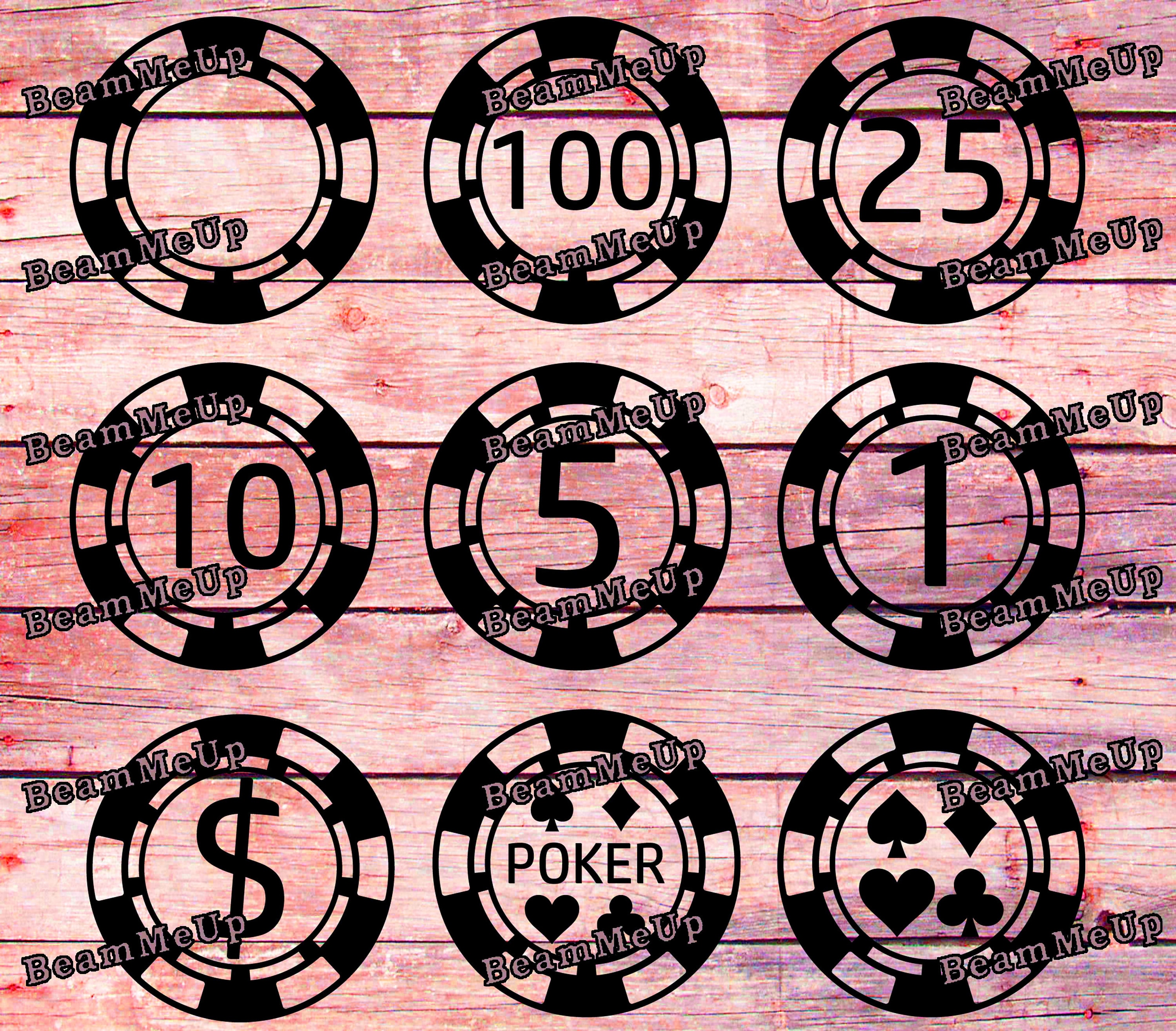 DIGITAL FILE Poker Chip Designs SVG Dfx Ai - Etsy