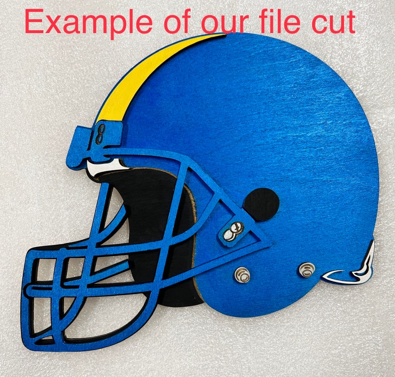 DIGITAL FILE for Custom Designed 3D Layered Laser Cut Football Helmet ...