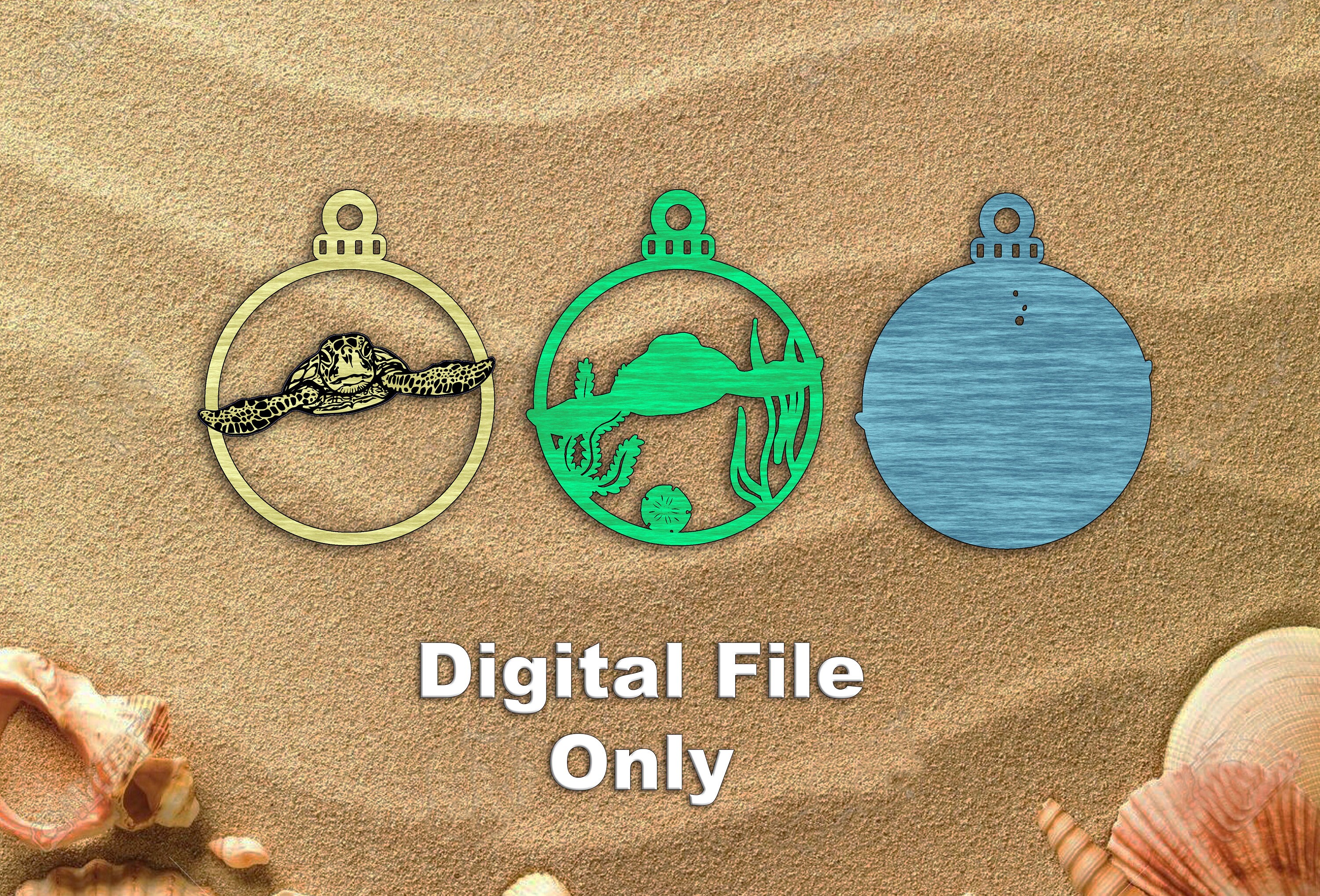 DIGITAL FILE for Custom Designed 3D Layered Laser Cut Sea Turtle ...