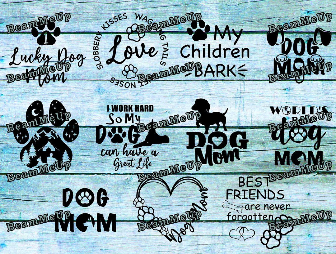 DIGITAL FILE Dog Mom Designs SVG Dfx Ai - Etsy