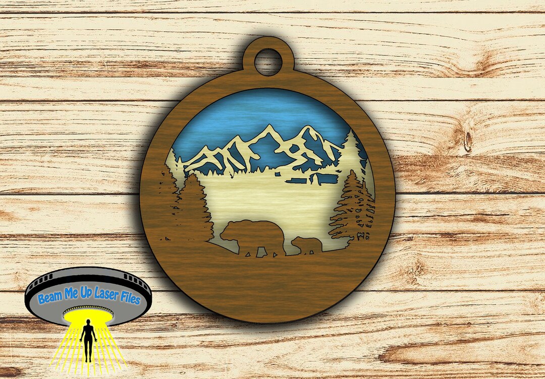 DIGITAL FILE for Custom Designed 3D Layered Laser Cut Outdoor Bear ...
