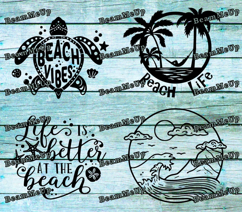 DIGITAL FILE Beach Designs SVG Dfx Ai - Etsy