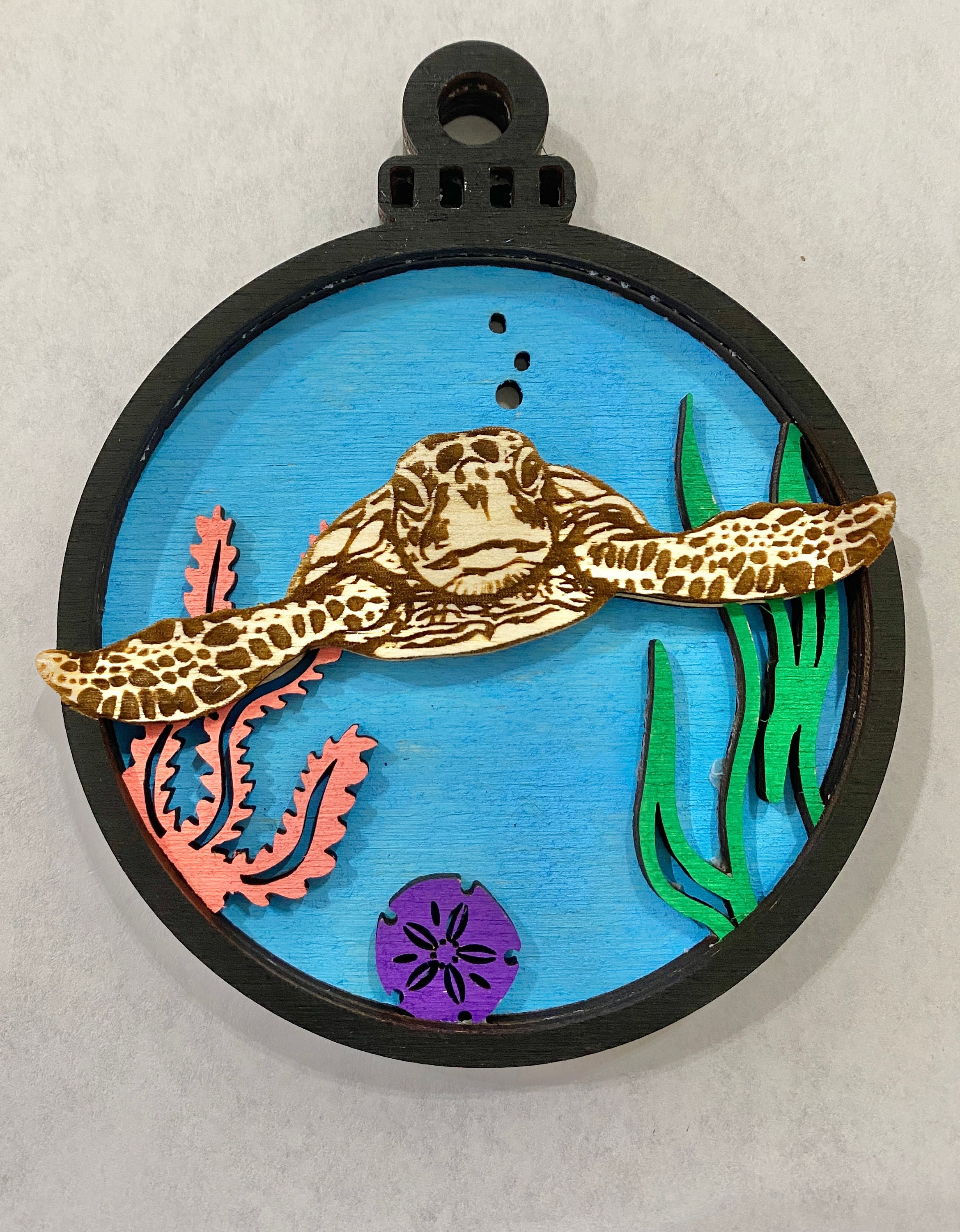 DIGITAL FILE for Custom Designed 3D Layered Laser Cut Sea Turtle ...