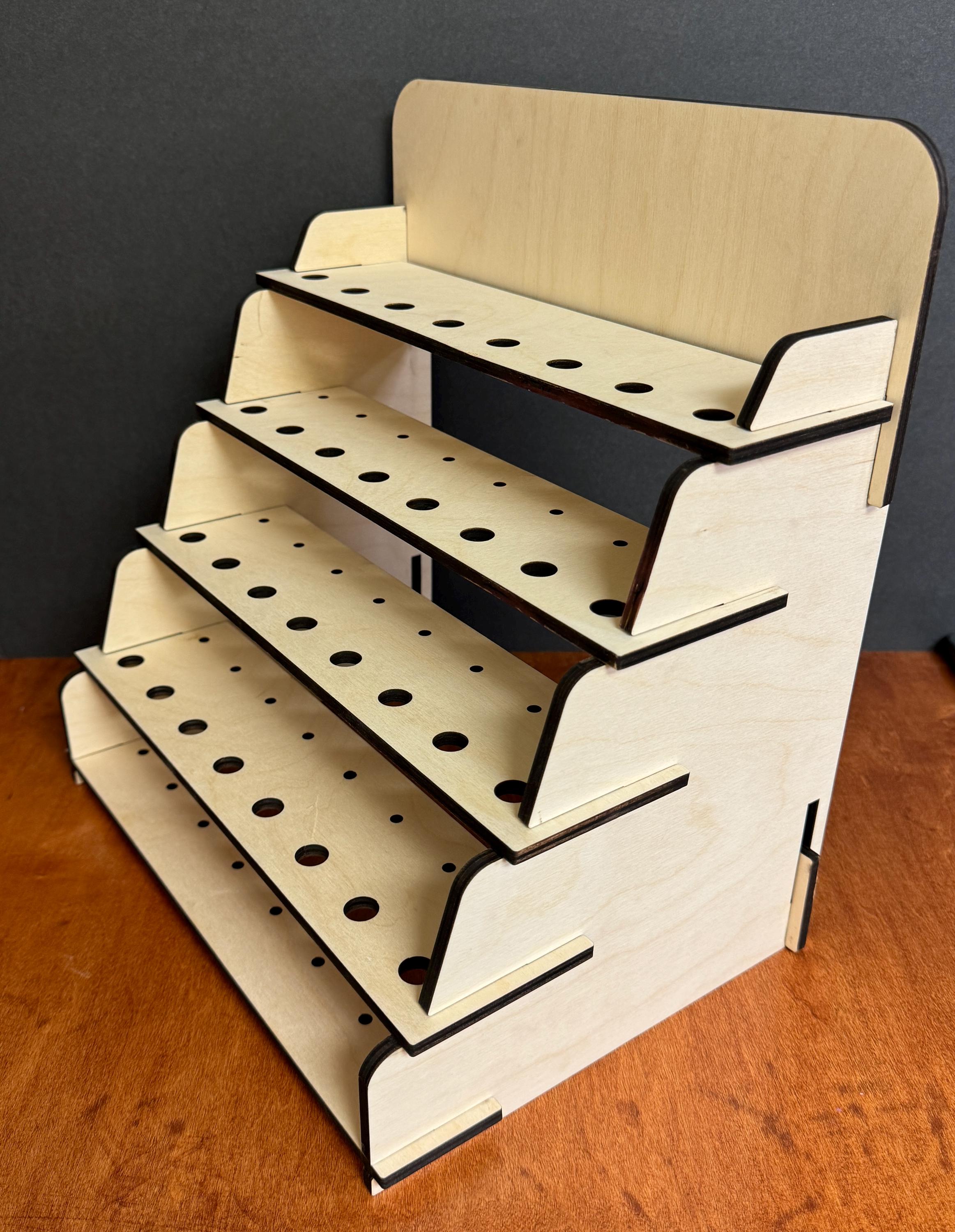 DIGITAL FILE Laser Cut Tiered 32 Pen Shelf Display (lays Flat) - Etsy