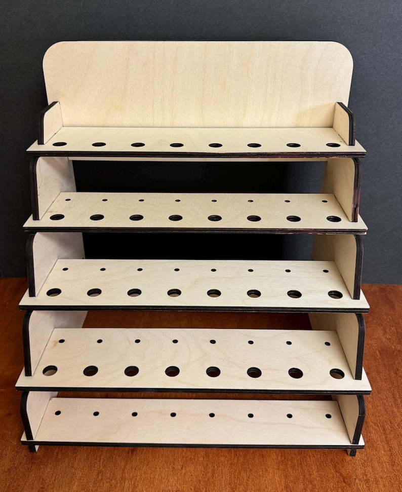 DIGITAL FILE Laser Cut Tiered 32 Pen Shelf Display (lays Flat) - Etsy