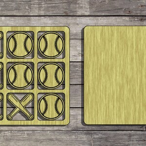 Baseball Tic Tac Toe - Etsy