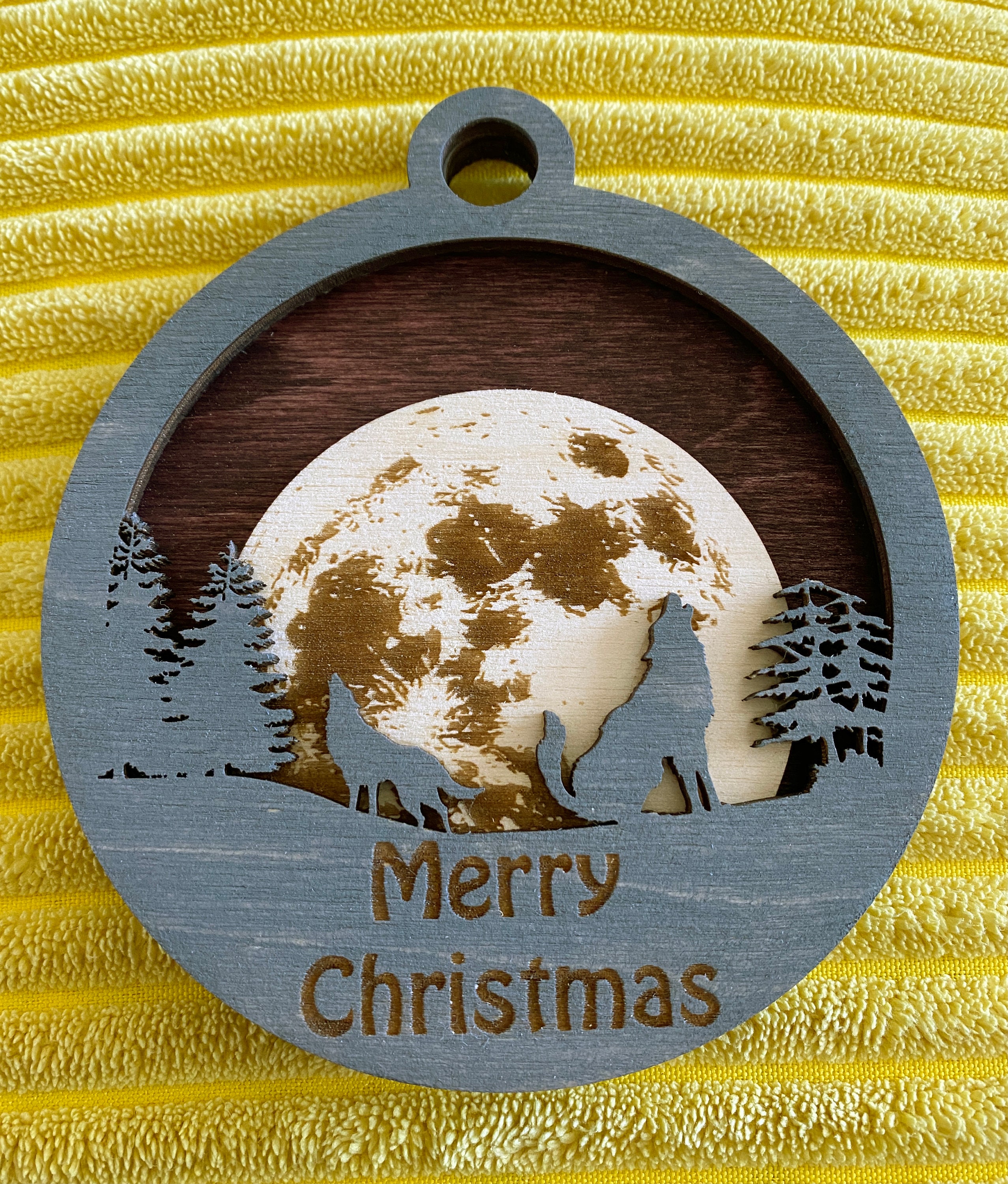 DIGITAL FILE for Custom Designed 3D Layered Laser Cut Outdoor Wolf ...