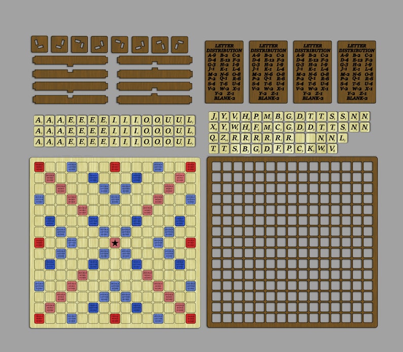 DIGITAL FILE for Word Scramble Game Board SVG Dfx Ai English and Polish ...