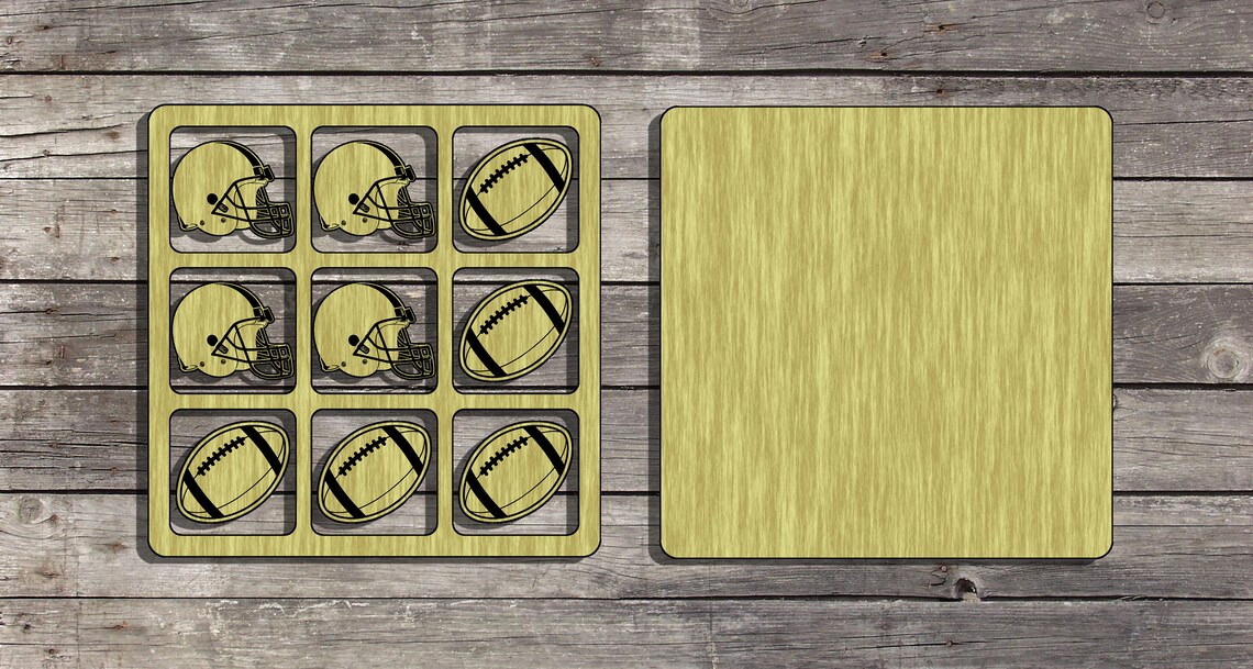 DIGITAL FILE Laser Cut Football Tic Tac Toe SVG Dfx Ai - Etsy