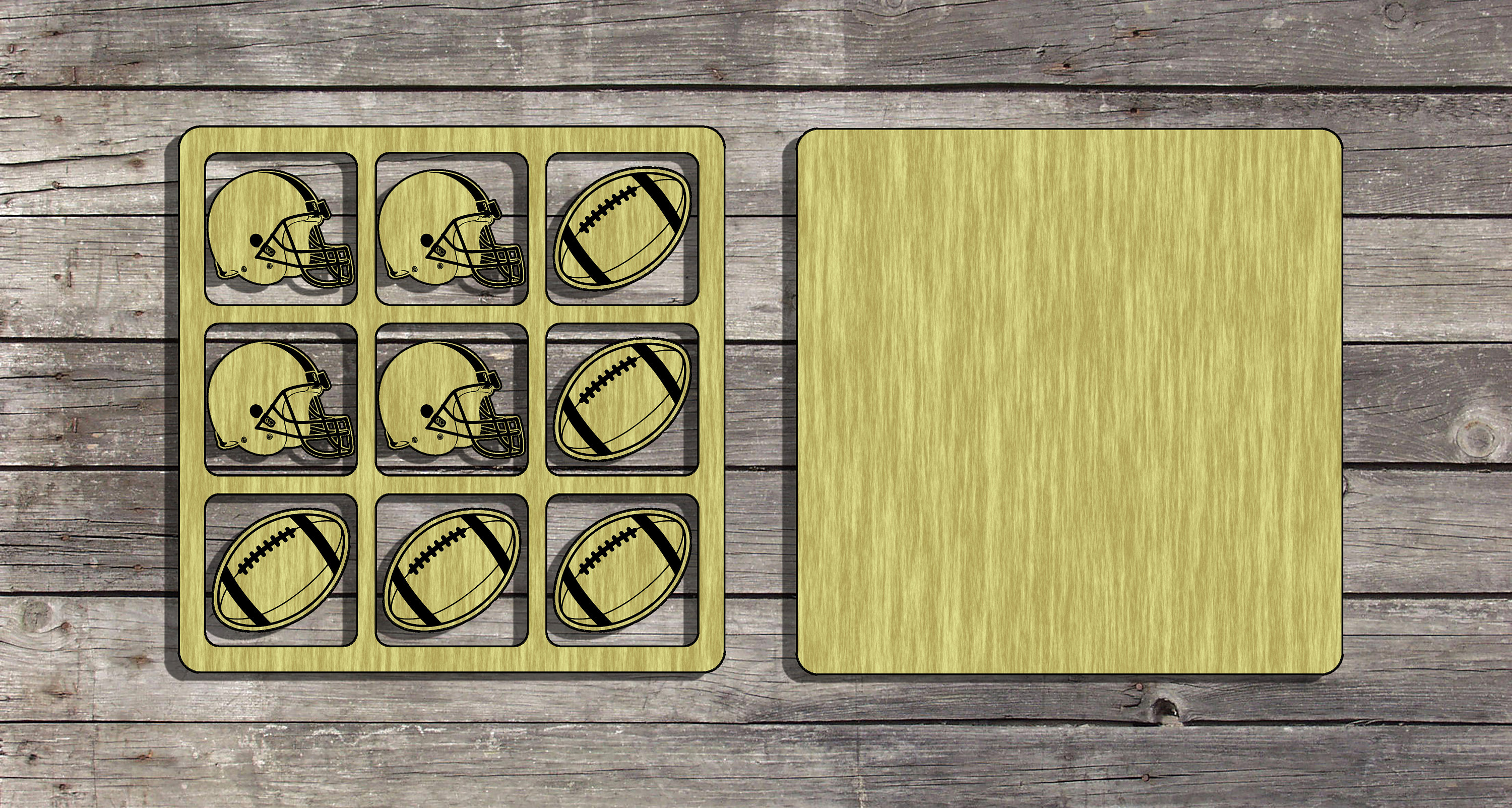 DIGITAL FILE Laser Cut Football Tic Tac Toe SVG Dfx Ai - Etsy