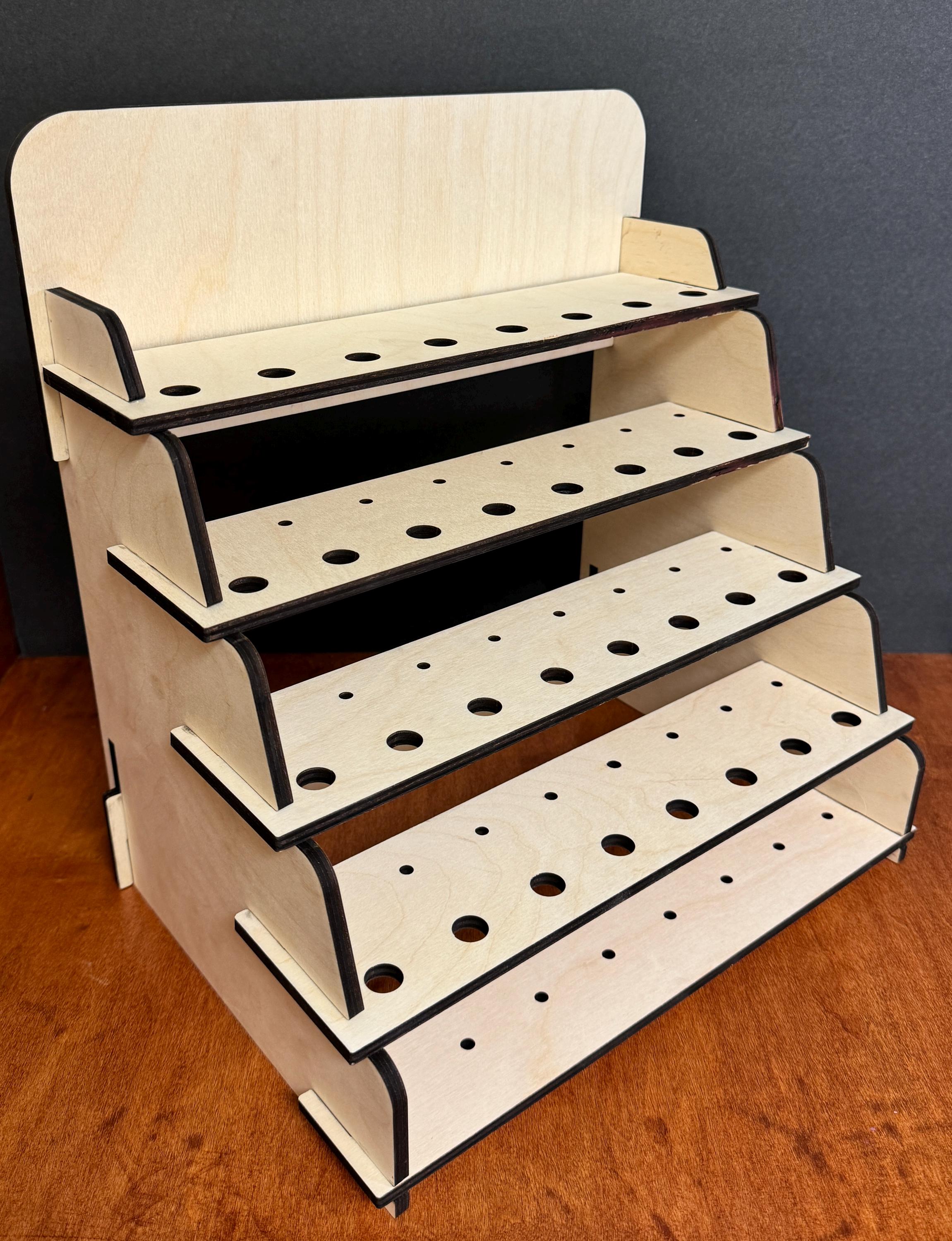 DIGITAL FILE Laser Cut Tiered 32 Pen Shelf Display (lays Flat) - Etsy