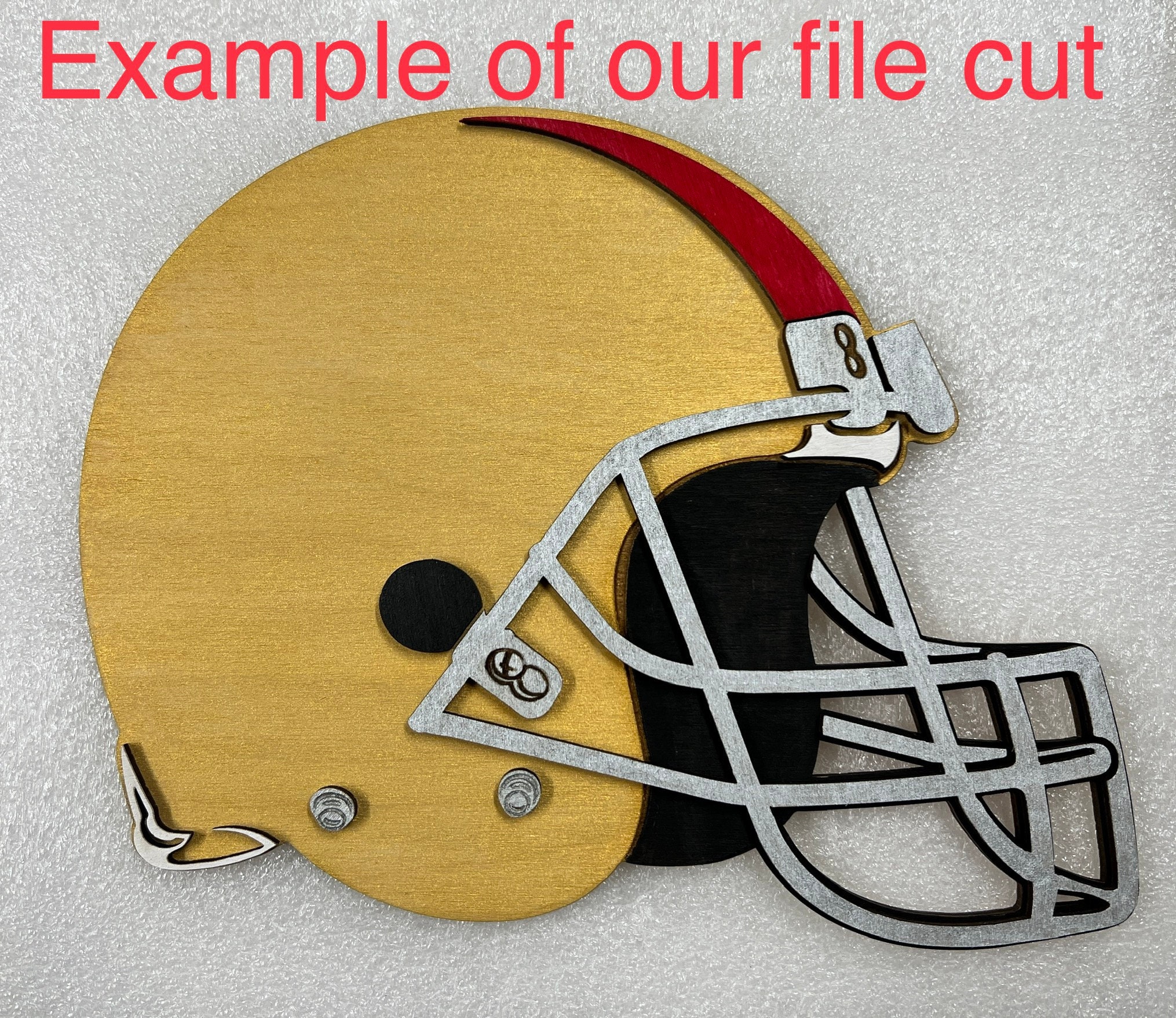 DIGITAL FILE for Custom Designed 3D Layered Laser Cut Football Helmet ...