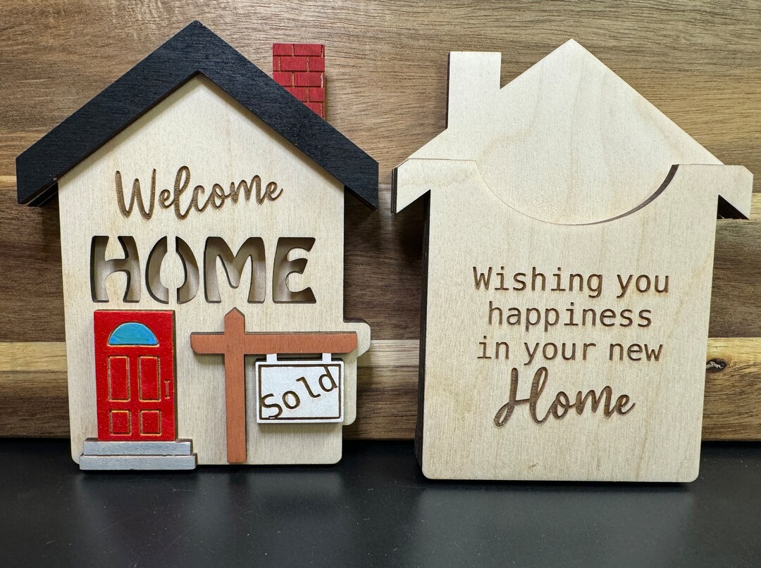 DIGITAL FILE for Custom Designed 3D Sold Welcome Home Gift Card Holder ...