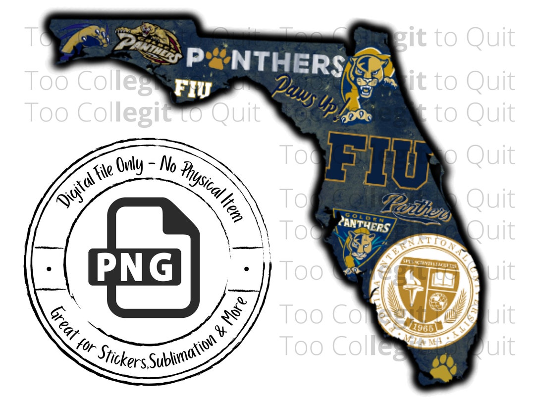 Florida International University FIU PNG Panthers State - Etsy