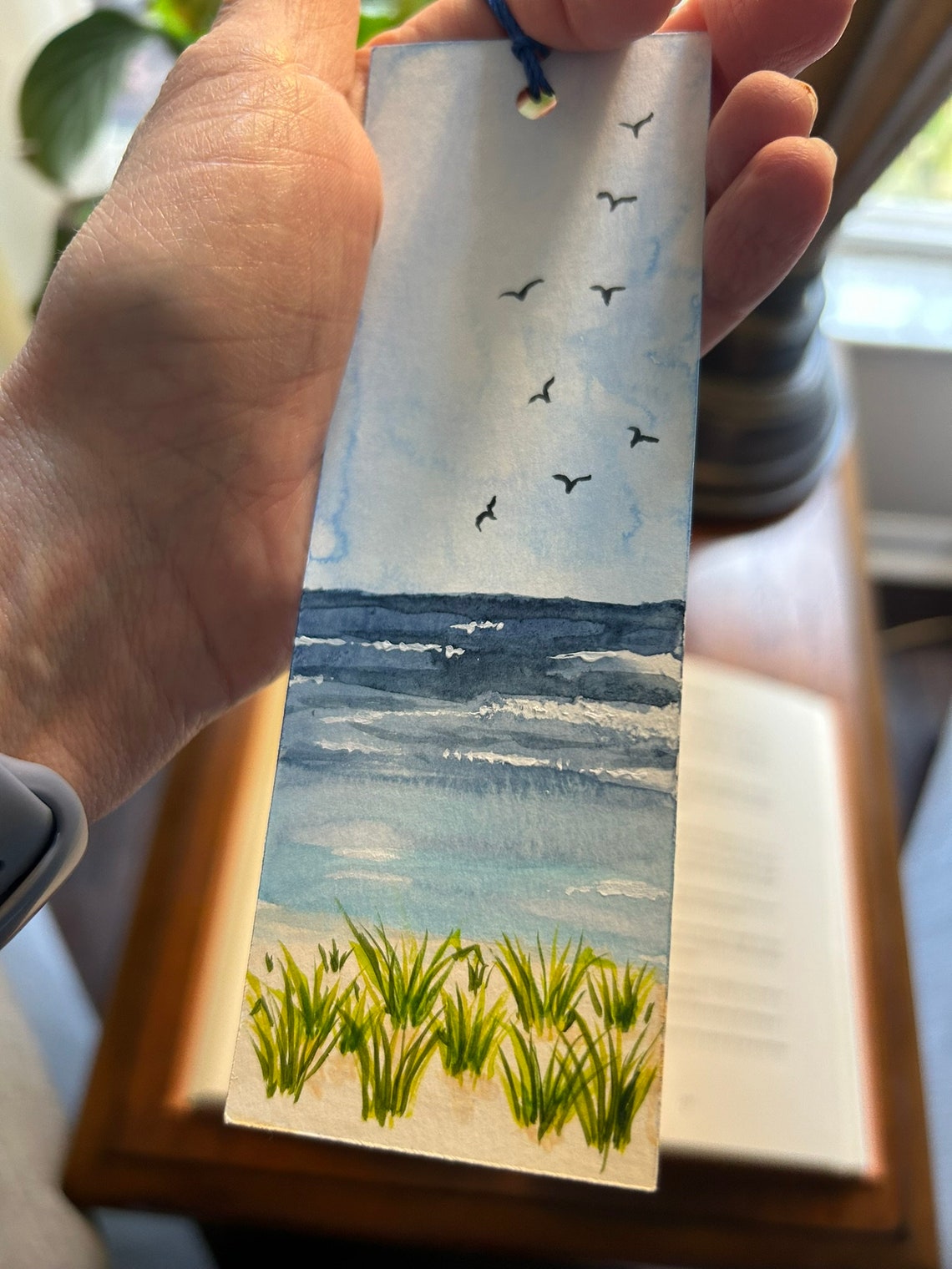 Watercolor Beach Scene Bookmark I Handpainted Bookmark - Etsy