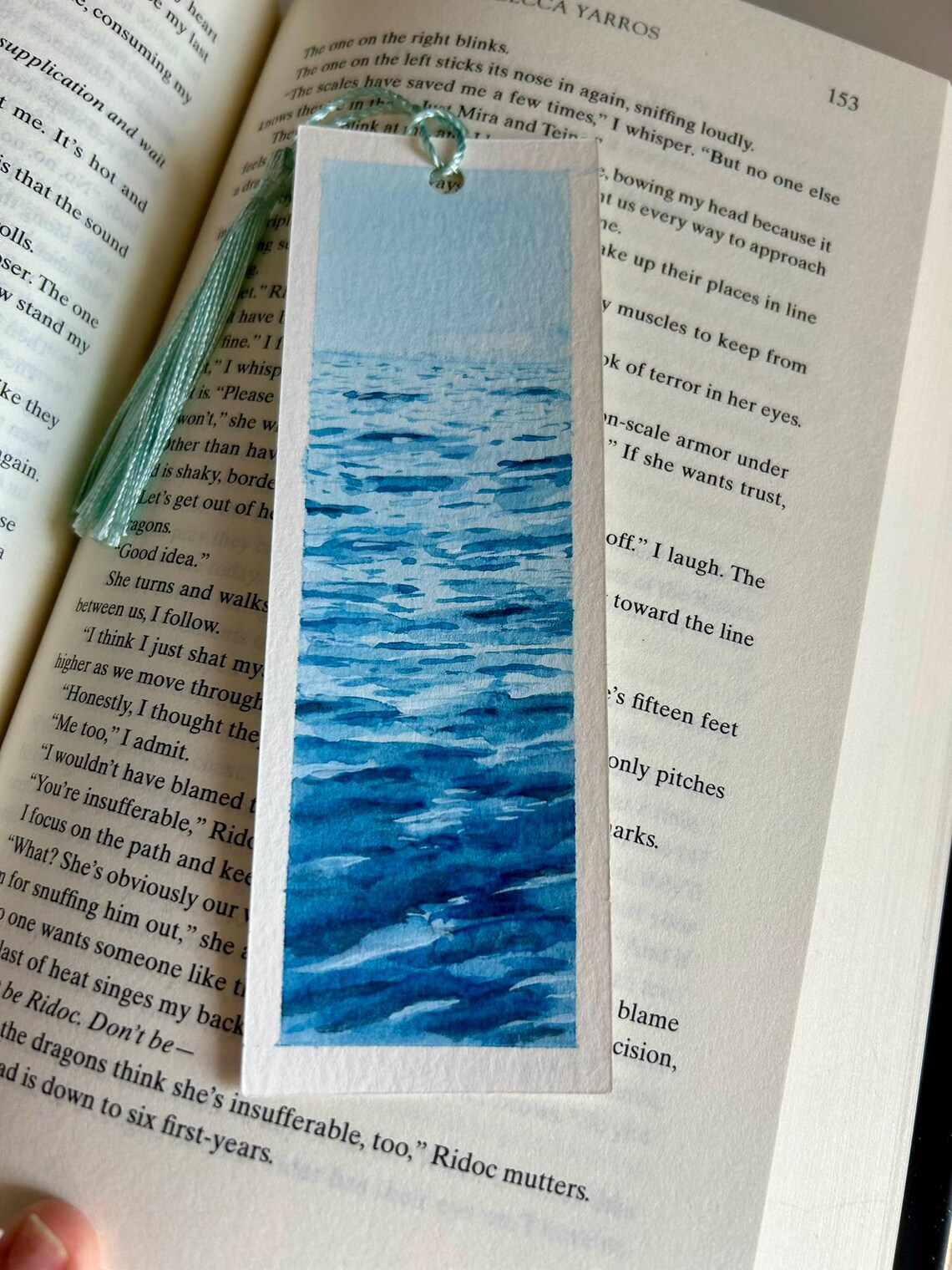 Ocean Water Hand Painted Bookmark I Hand Painted Bookmark - Etsy