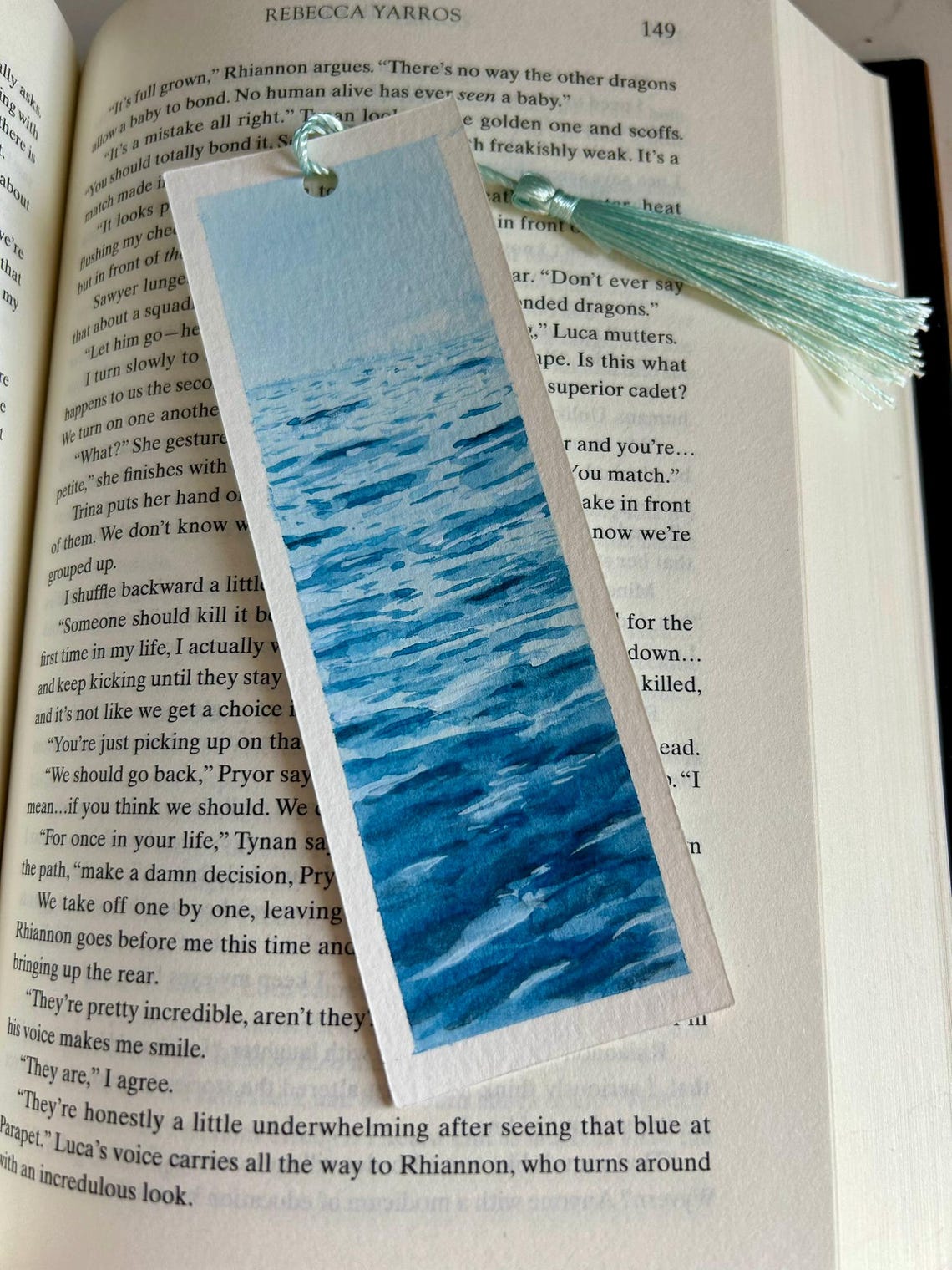 Ocean Water Hand Painted Bookmark I Hand Painted Bookmark - Etsy