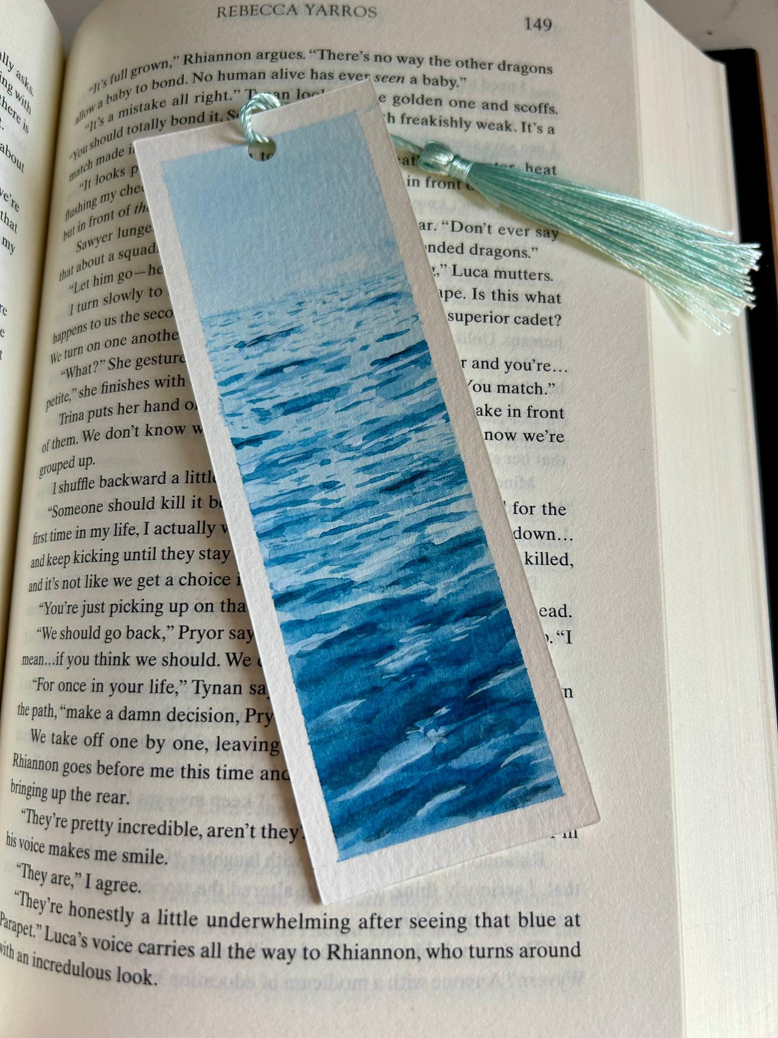 Ocean Water Hand Painted Bookmark I Hand Painted Bookmark - Etsy