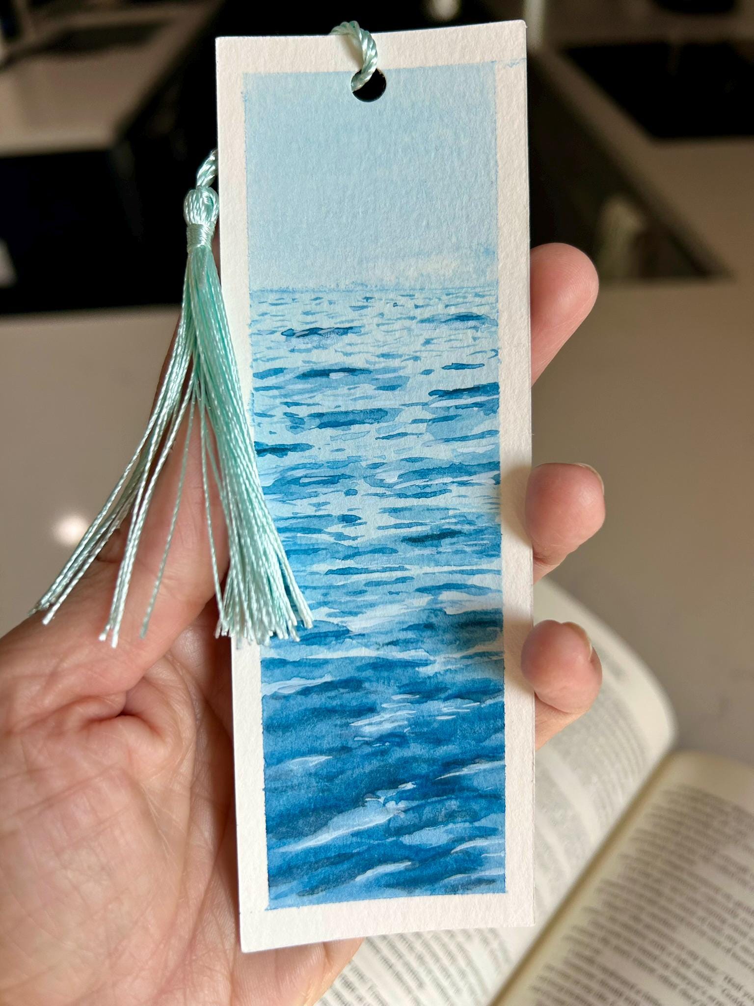 Ocean Water Hand Painted Bookmark I Hand Painted Bookmark - Etsy