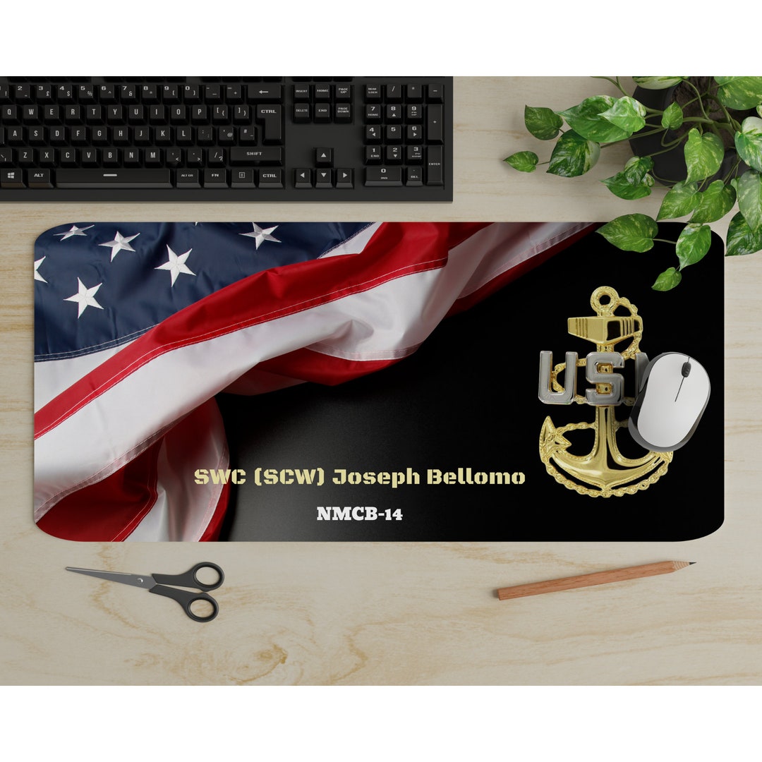 Military U.S. Navy Chief Personalized Desk Pad Choose Your Insignia - Etsy