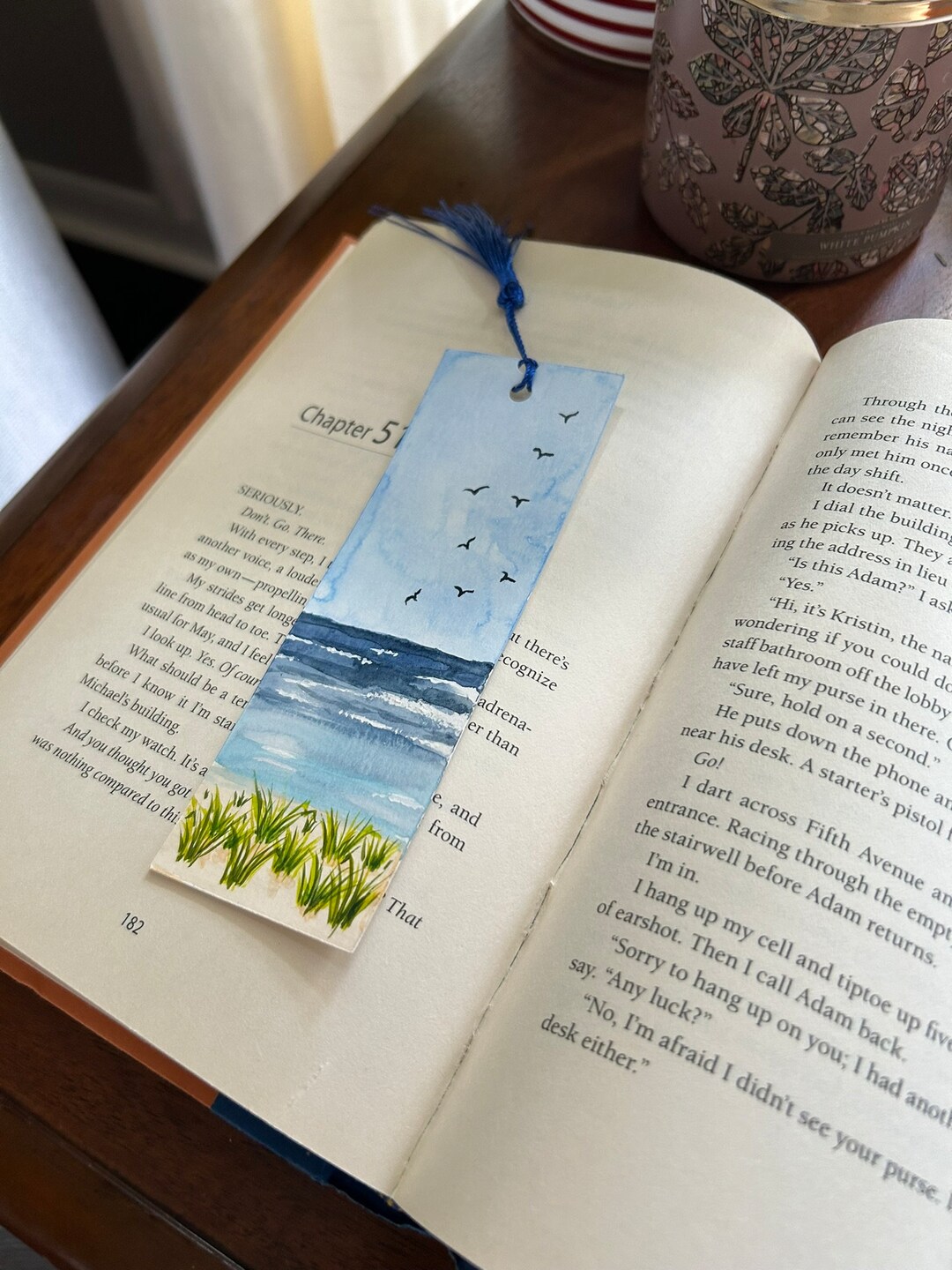 Watercolor Beach Scene Bookmark I Handpainted Bookmark - Etsy