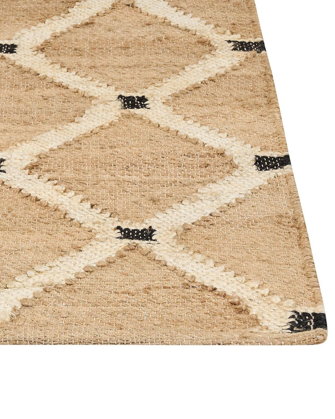 10x14 9x12 Ft Jute Rug Ivory Diamond Natural Jute High Quality Hand ...