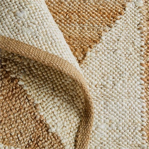 Natural Checkered Jute Rug 240 Cm Width X 300 Cm Length - Etsy