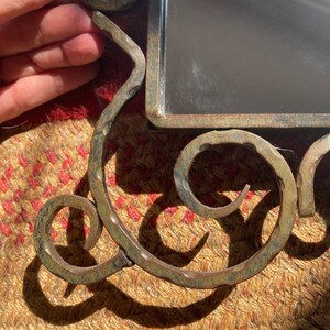 Wrought Iron Rustic Wall Mirror Spanish Revival Black Heavy Metal ...